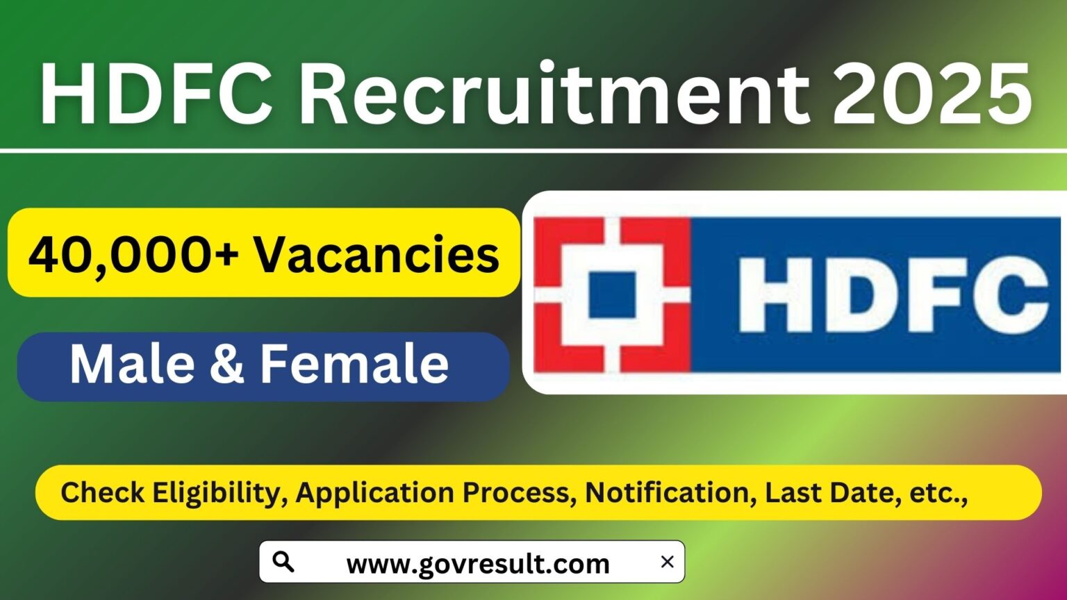 HDFC Bank Recruitment 2025: Apply before the deadline